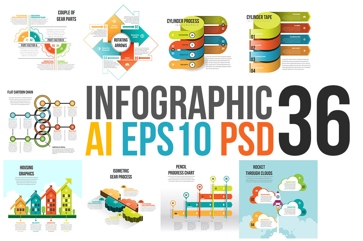 Infographic Set 36, a Templates & Theme by h.utomo