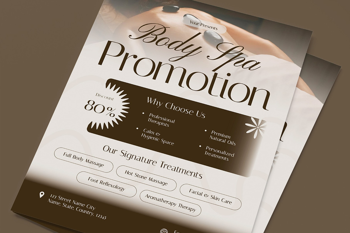 Spa & Wellness Promotion Flyer, a Flyer Template by graphicook