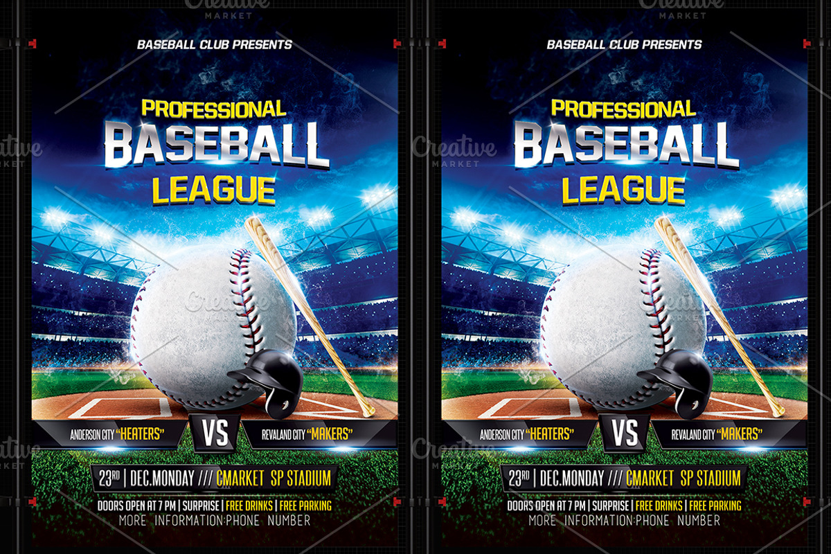 Baseball Flyer Template, a Flyer Template by Basez Flyers