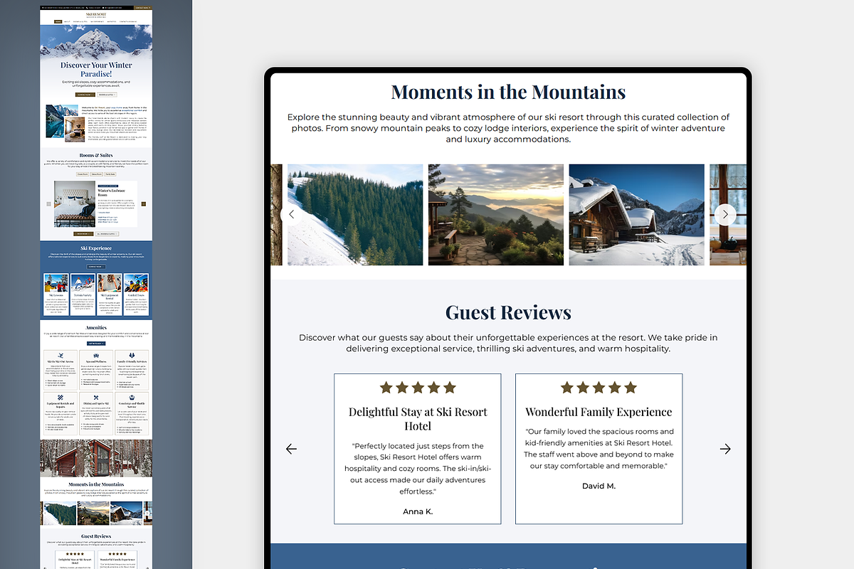 Ski Resort Wix Studio Website, a Wix Template by Kitteeh