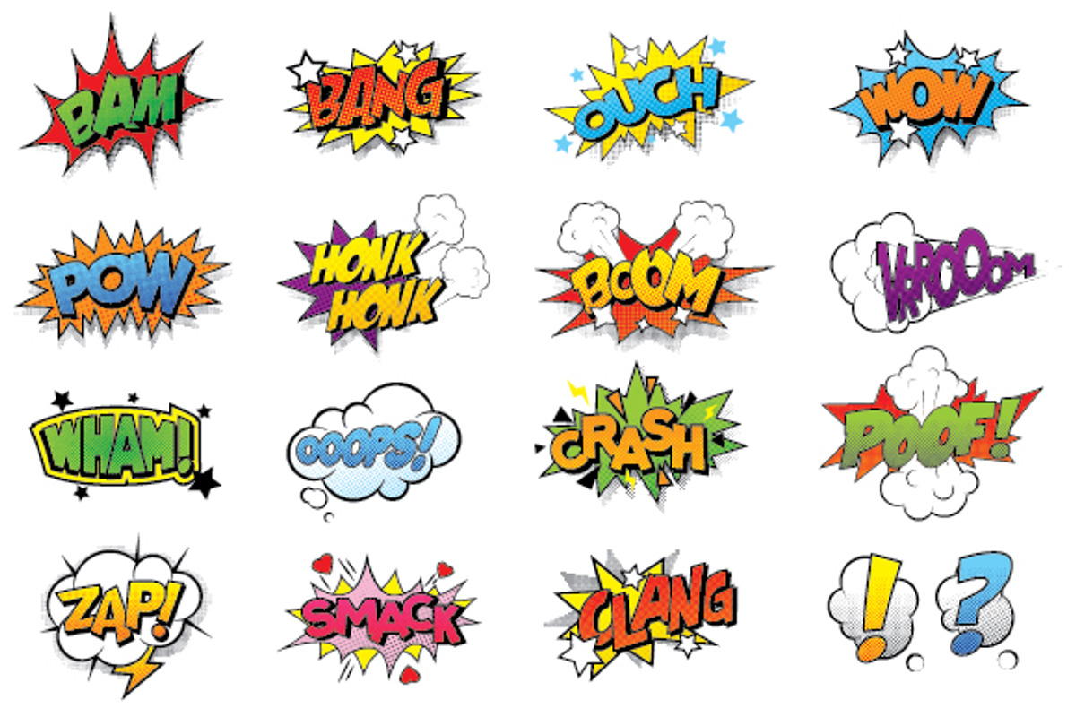 Comics sound effects set1, an Illustration by MaximGertsen