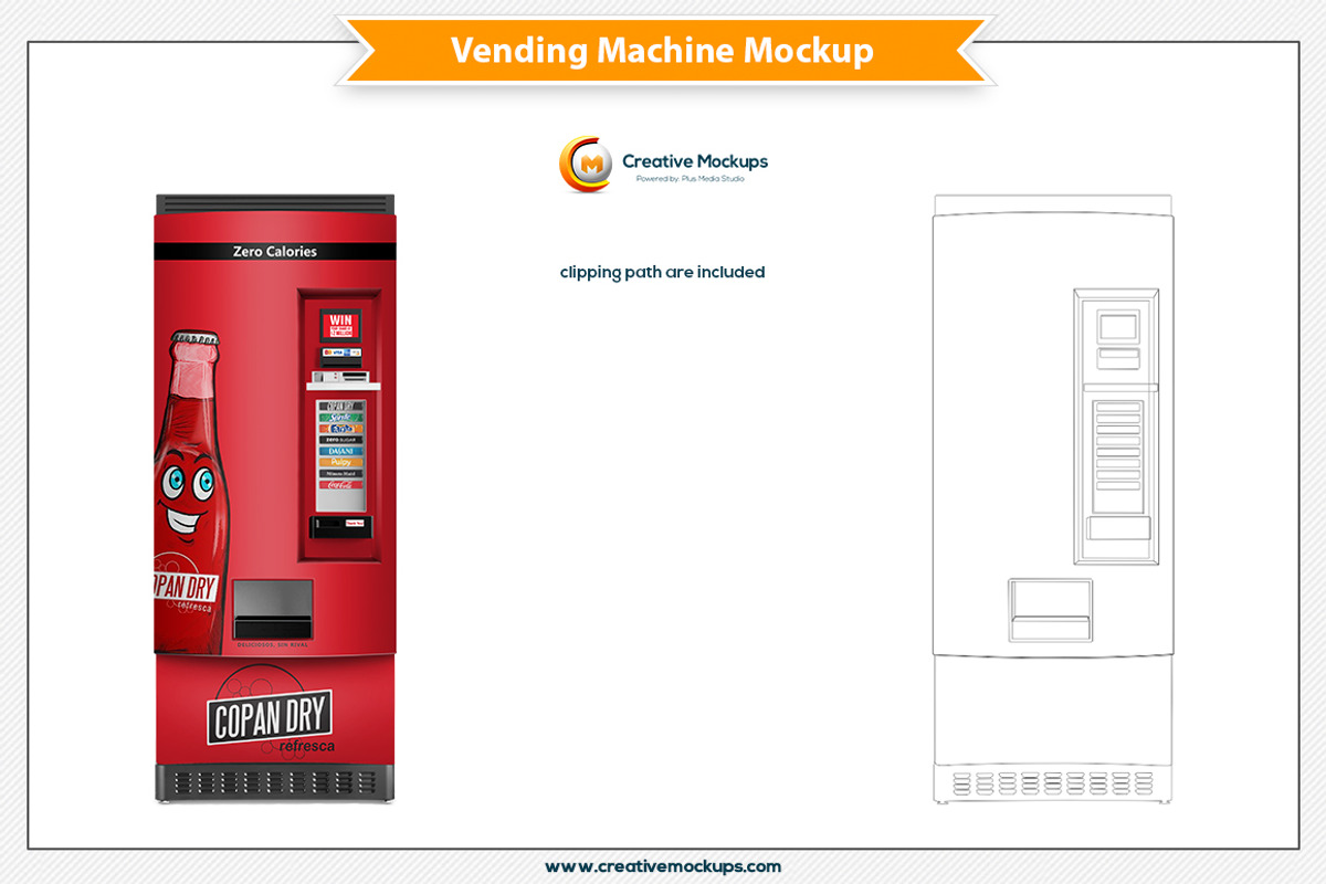 Vending Machine Mock-Ups, a Merchandise Mockup by Plus Media