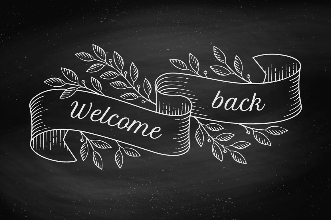 Welcome back. Engraving style, a Decorative Illustration by Foxys Graphic
