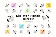 Skeleton Hand Doodles | Creative Market