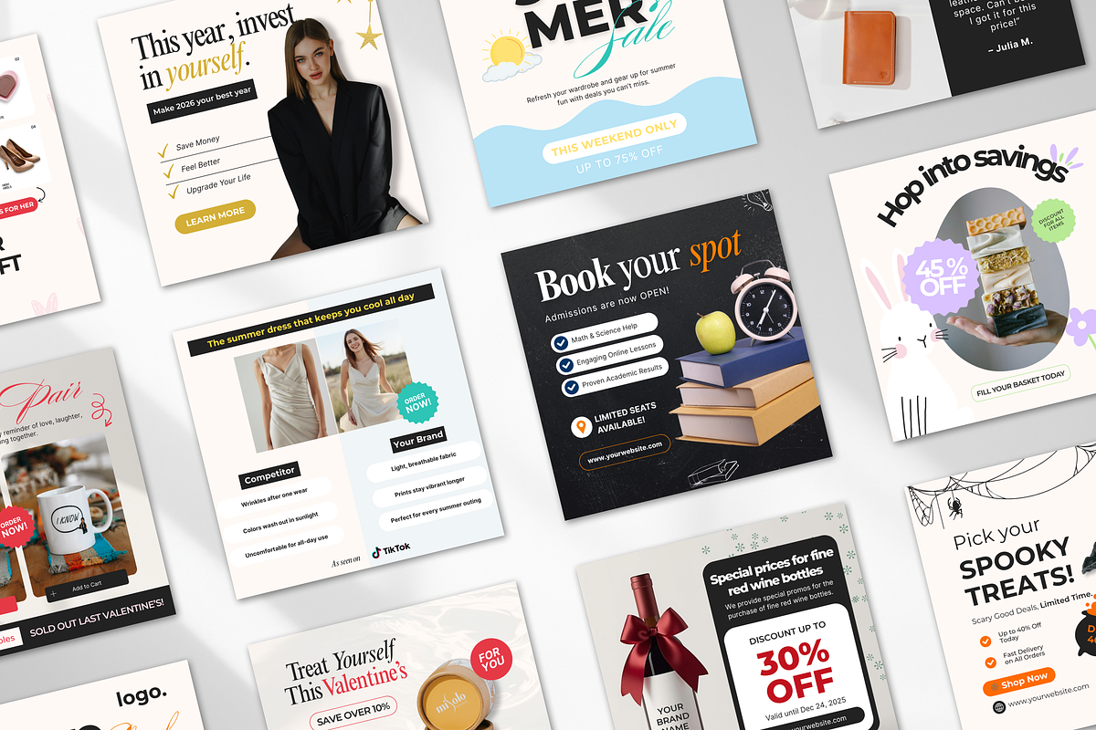 30 Seasonal Static Ad Templates Meta