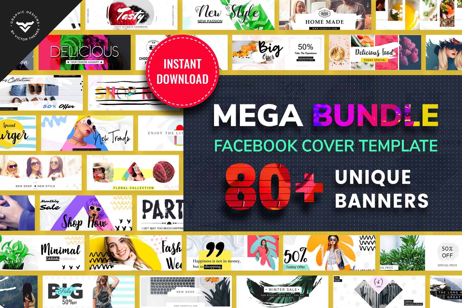 Facebook Cover Template Mega Bundle, a Social Media Template by ...