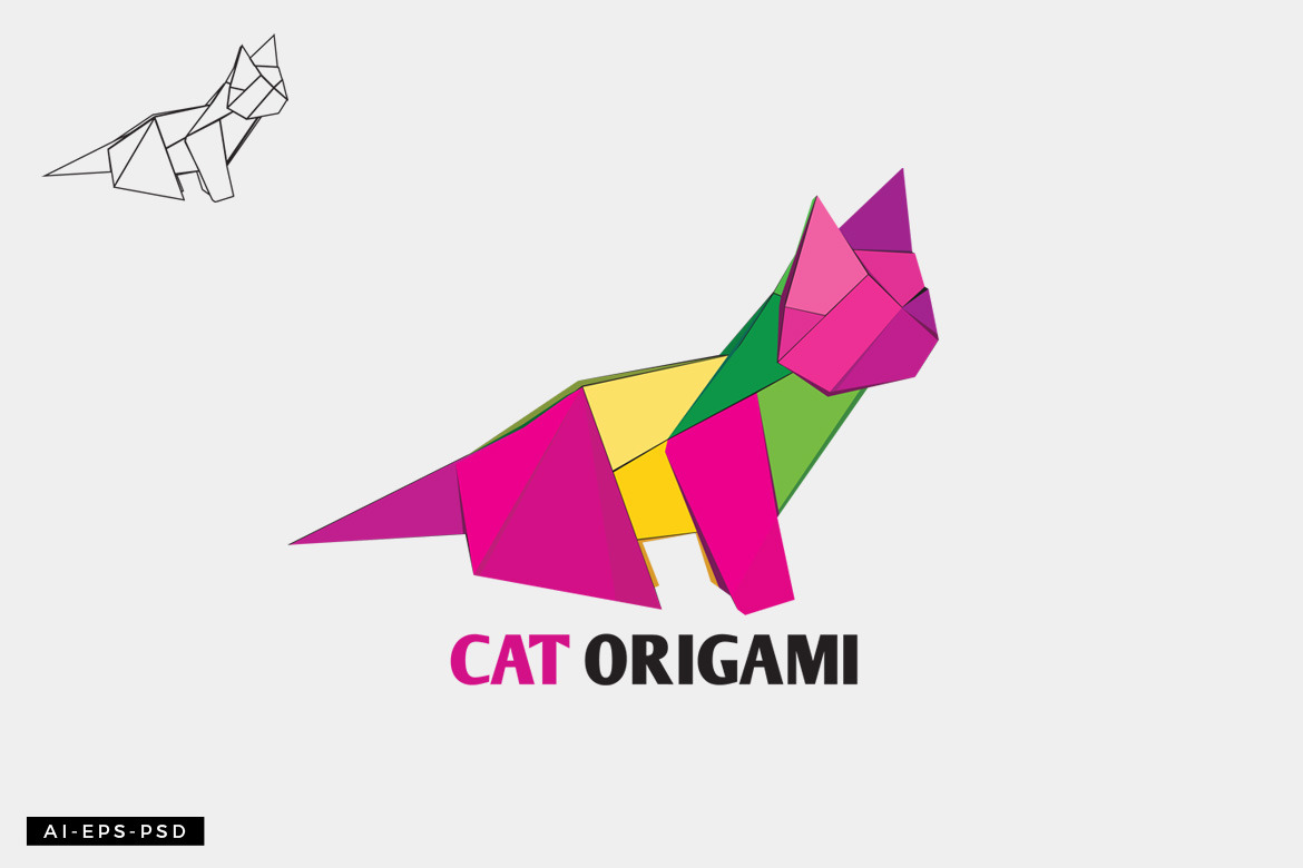 Cat Origami Animal Logo | Branding & Logo Templates ~ Creative Market