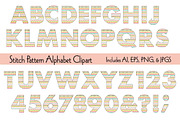 Stitch Pattern Alphabet Clipart, a Decorative Illustration by Melissa ...