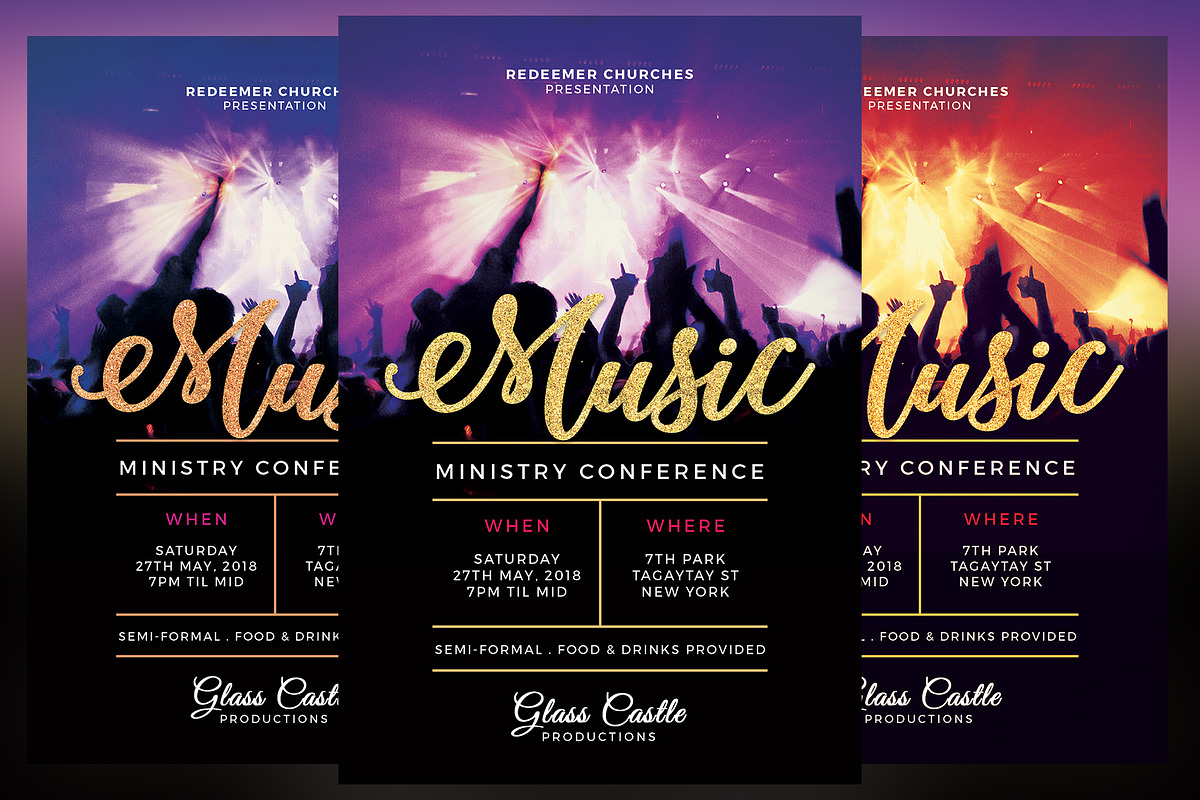 Music Ministry Conference Flyer, a Flyer Template by KiraYamato Design ...