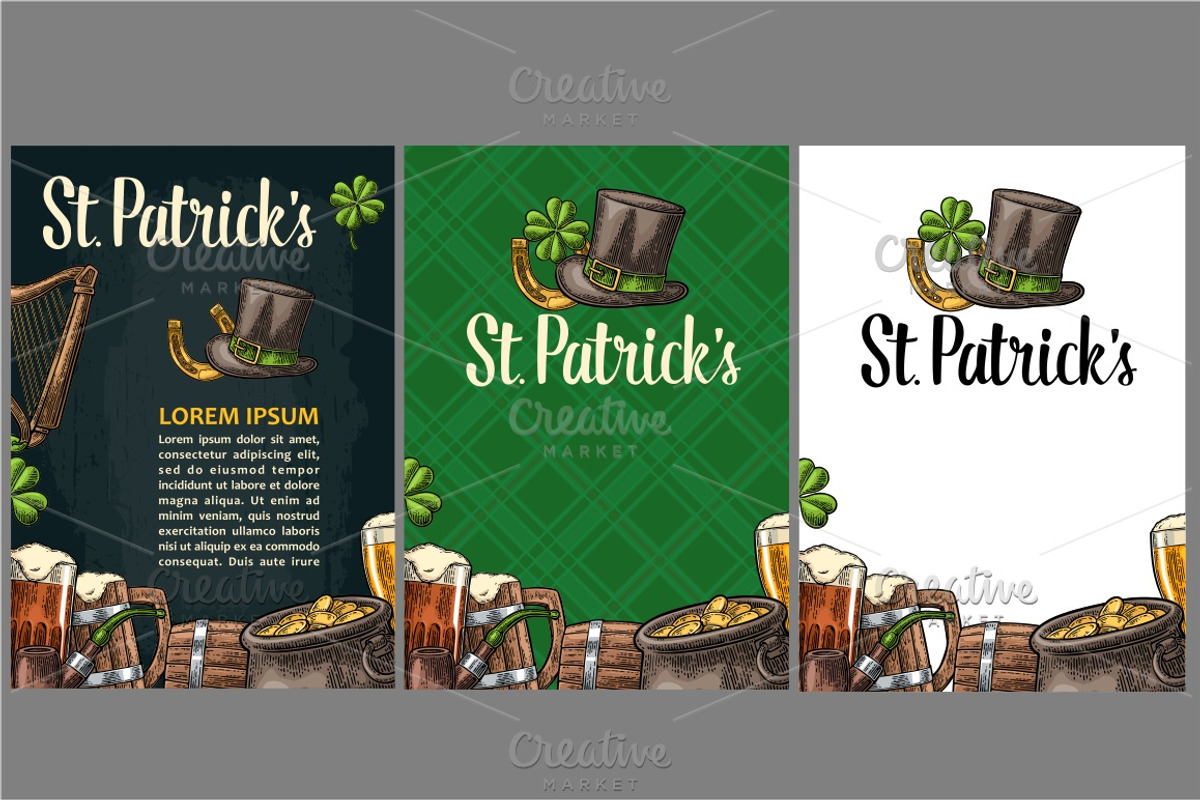 Saint Patrick's Day. Engraving, an Object Graphic by MoreVector