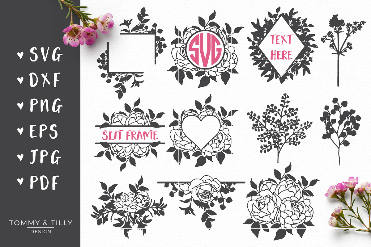 Floral Overlay - Vector Clipart, an Object Graphic by Tommy & Tilly Design