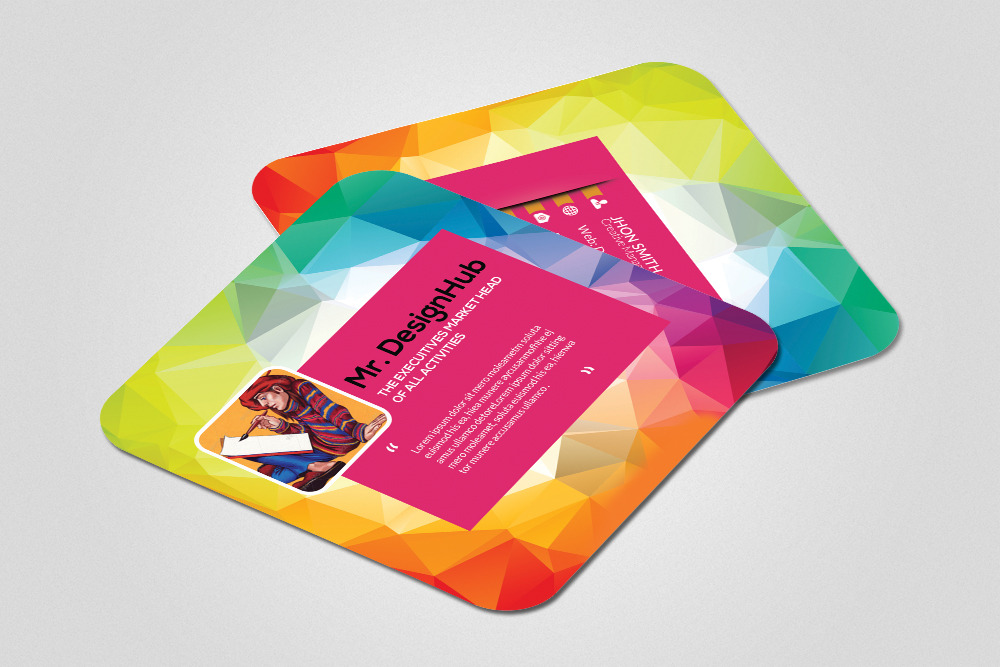 Small Social Card Template, a Business Card Template by Psd Templates