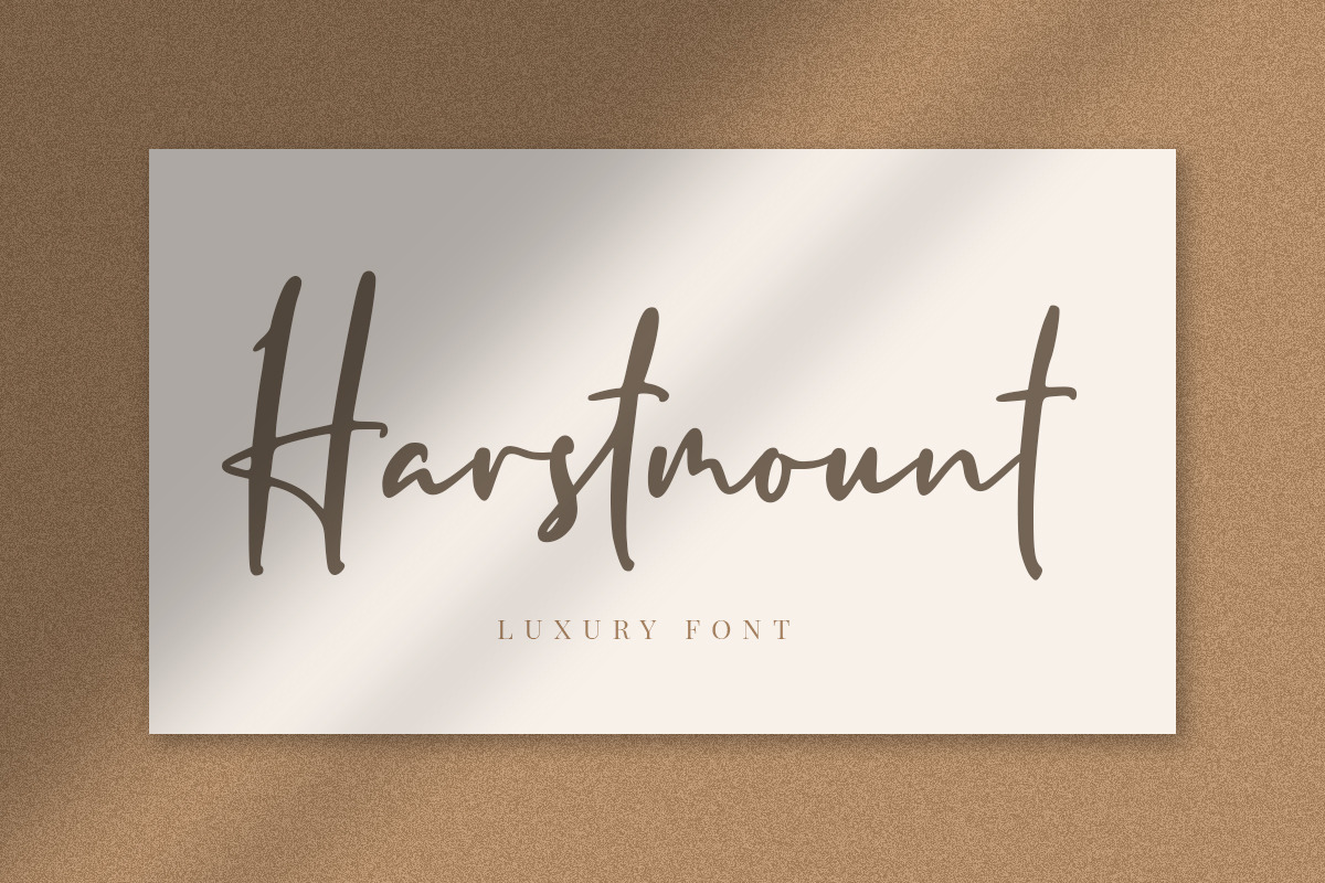 Harstmount Luxury Font, a Script Font by Fatmawati | Creative Market