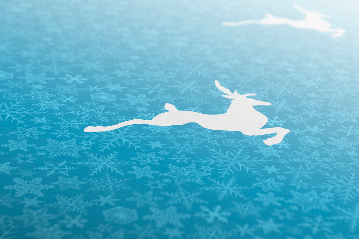Blue Christmas set, an Animal Illustration by CatMadePattern