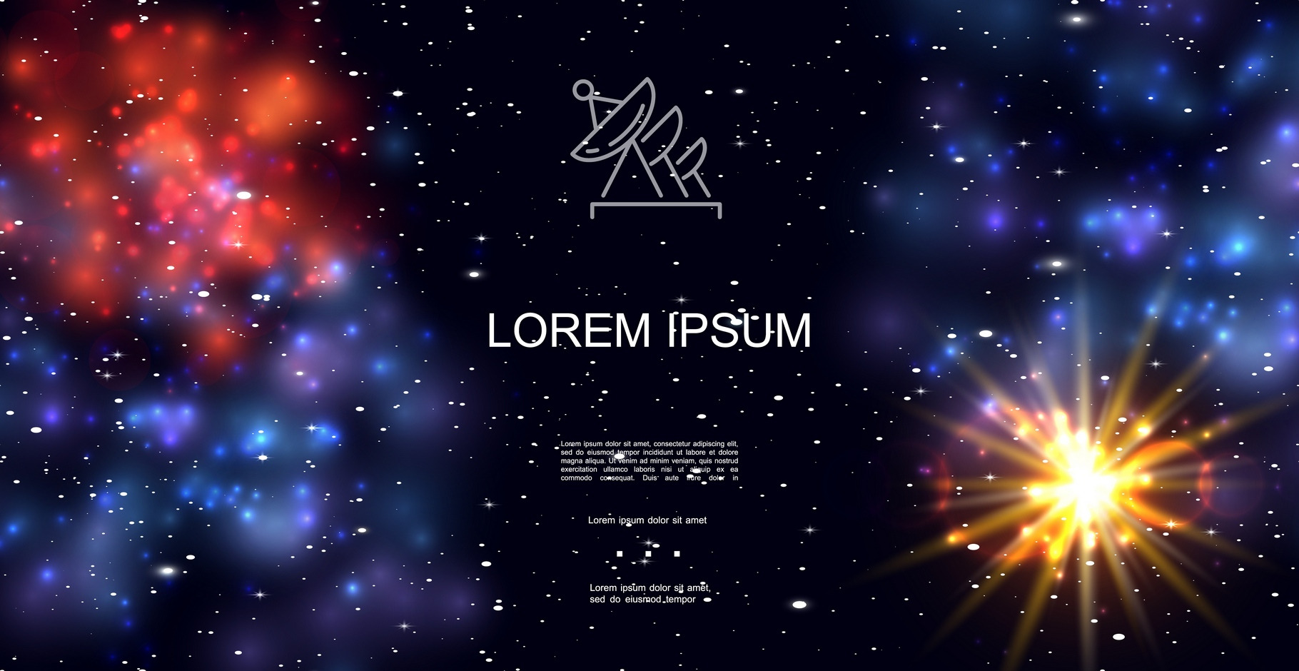 Realistic outer space background, a Decorative Illustration by Microvector