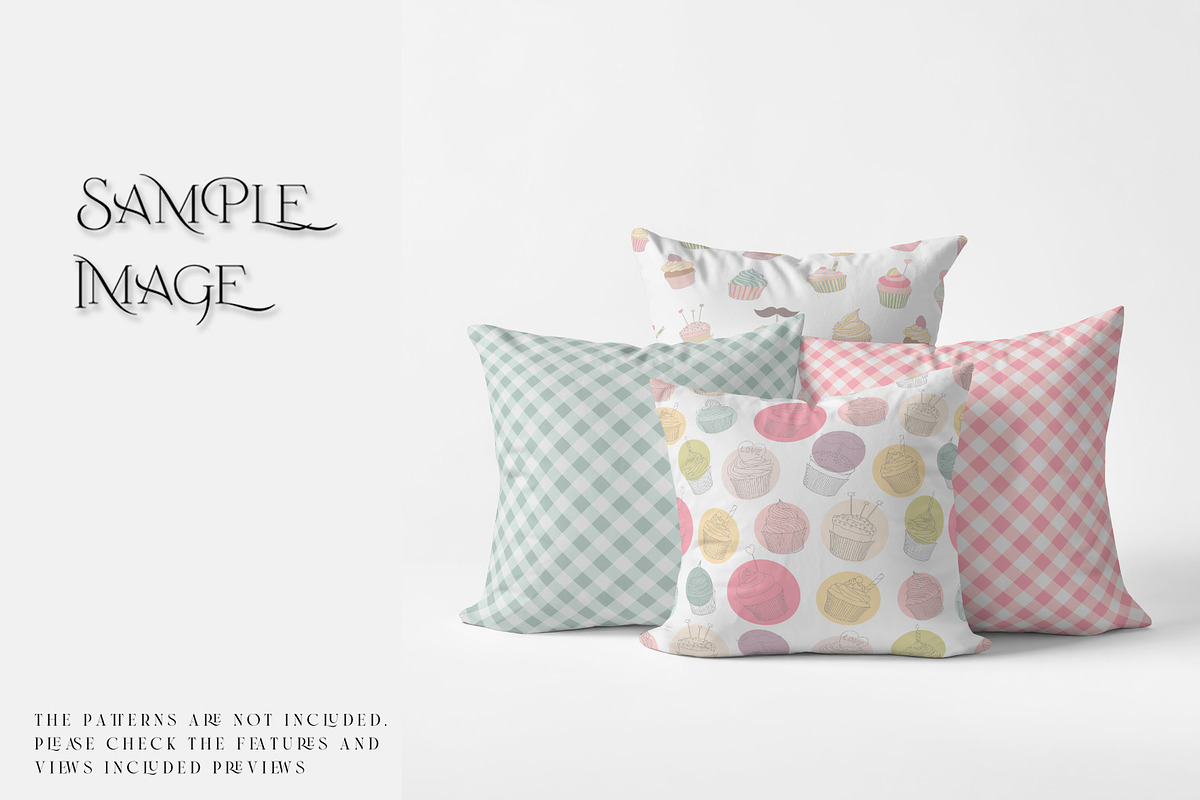 Throw Pillows with Smart Objects, a Product Mockup by mock-ups