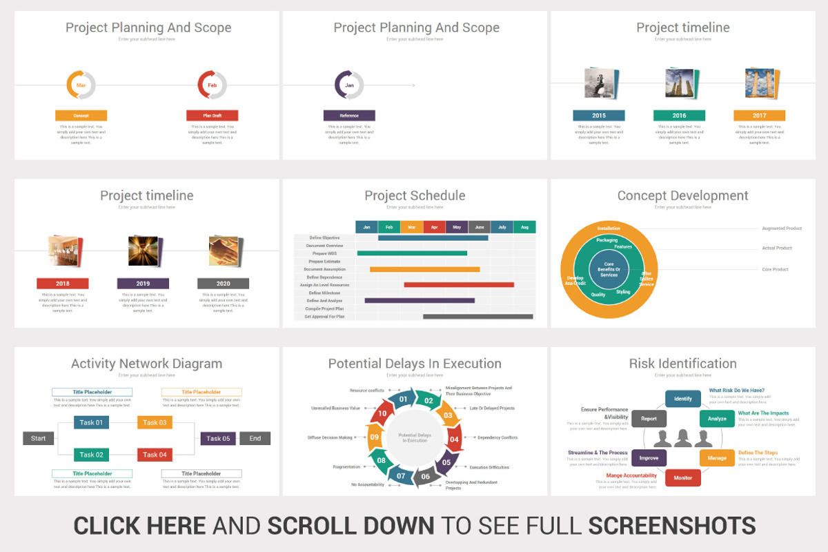 Project Planning PowerPoint Design, a Presentation Template by OceanArt