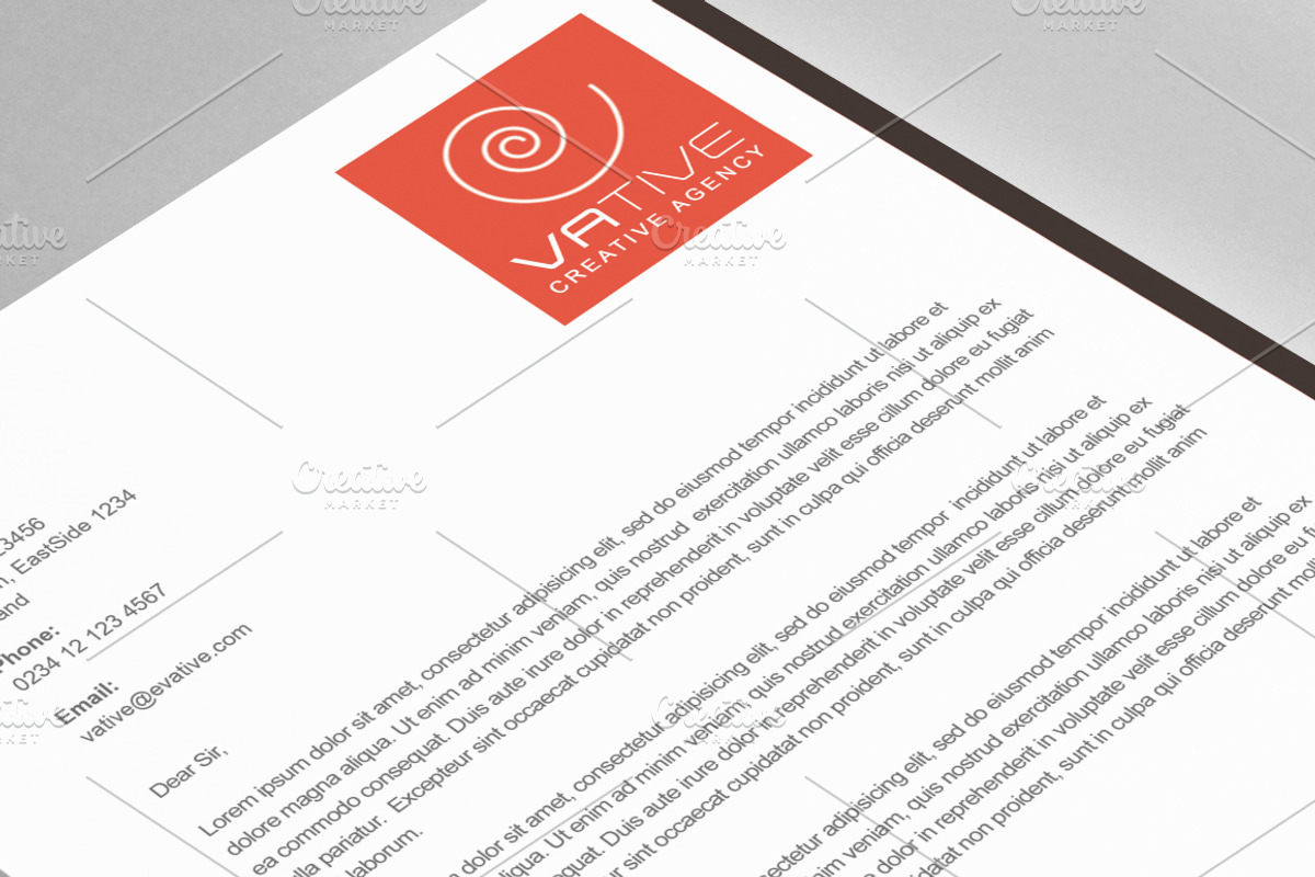 Creative Agency Corporate Letterhead, a Stationery Template by ...