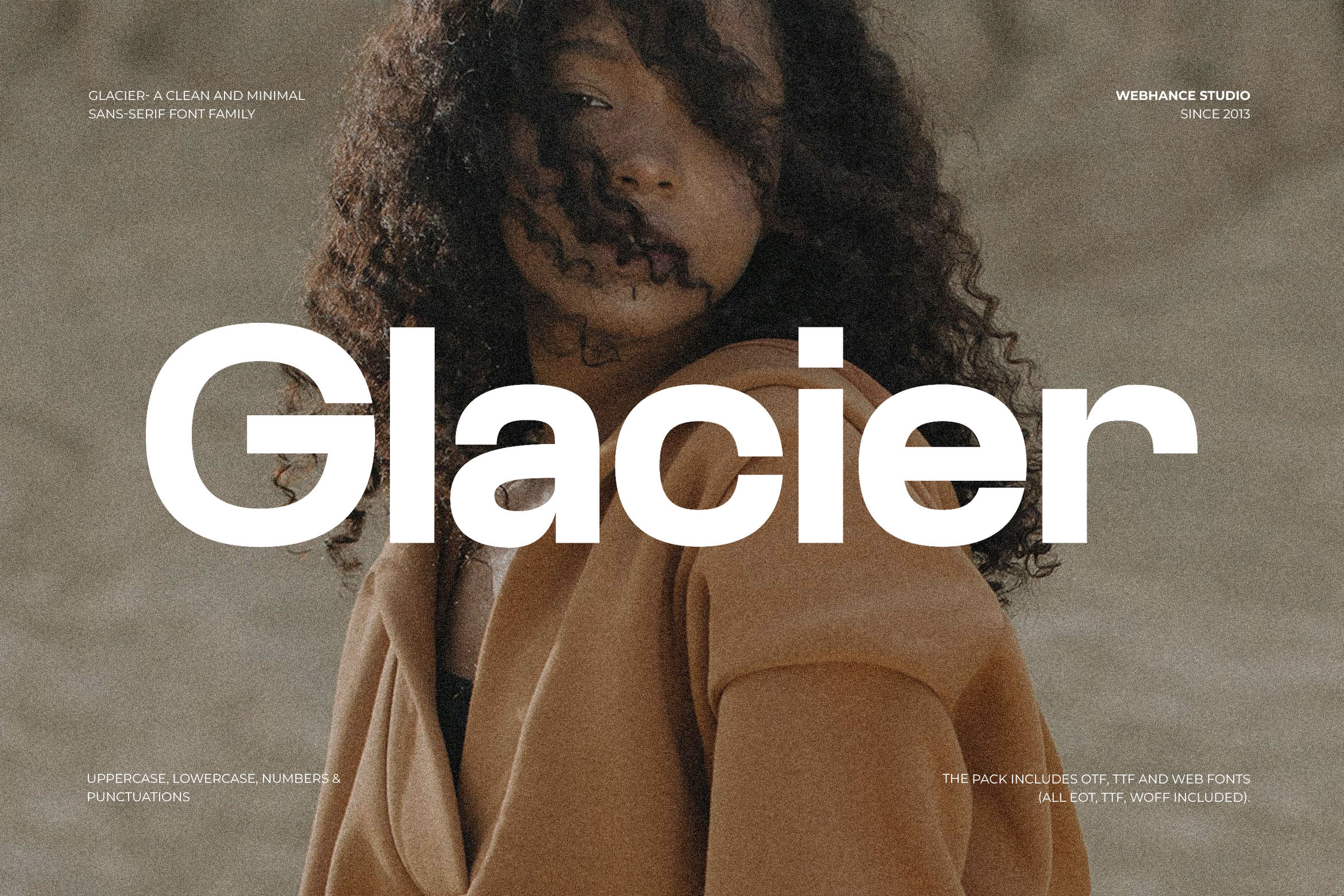 Glacier - A Clean and Minimal Font, a Sans Serif Font by Webhance Studio