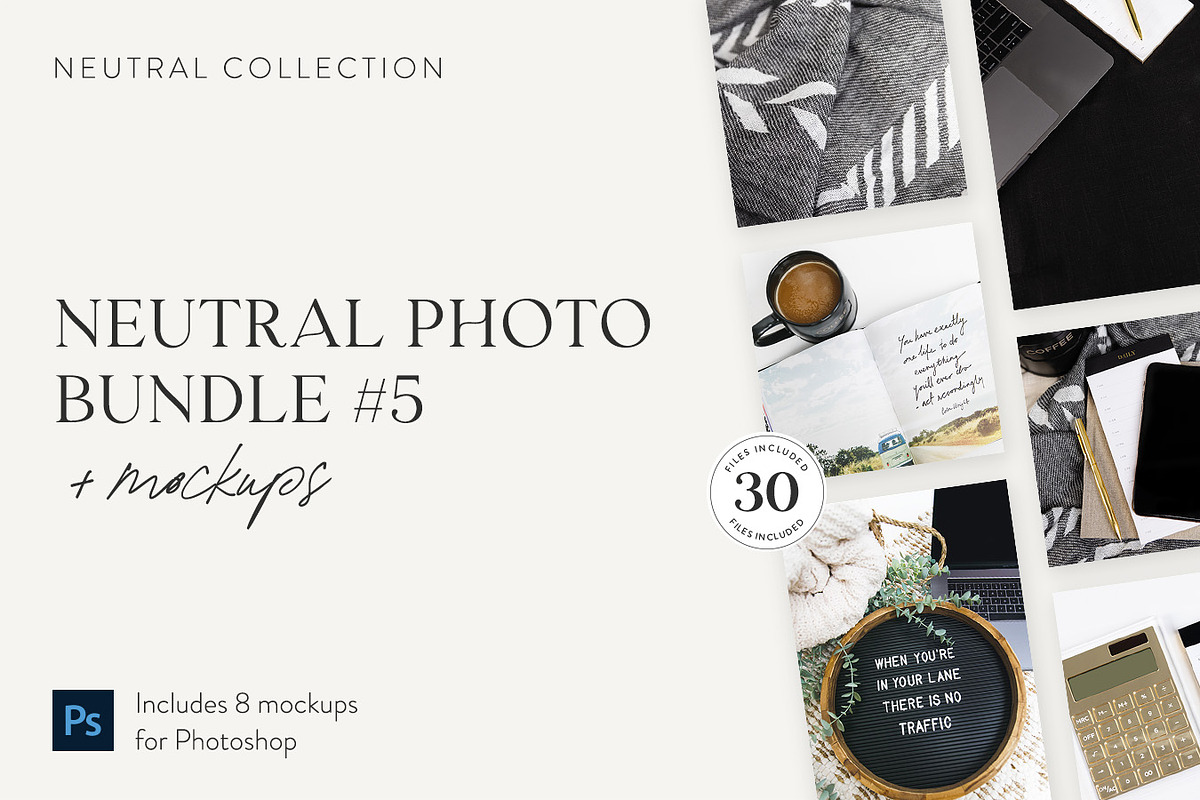 Neutral Photos + Mockups Bundle 5, a Background Photo by Jessica Rea ...