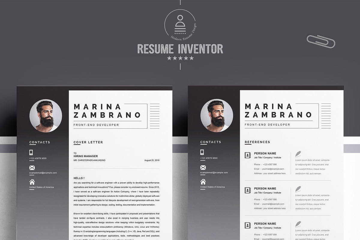 Clean Word CV-Resume Template, a Resume Template by ResumeInventor