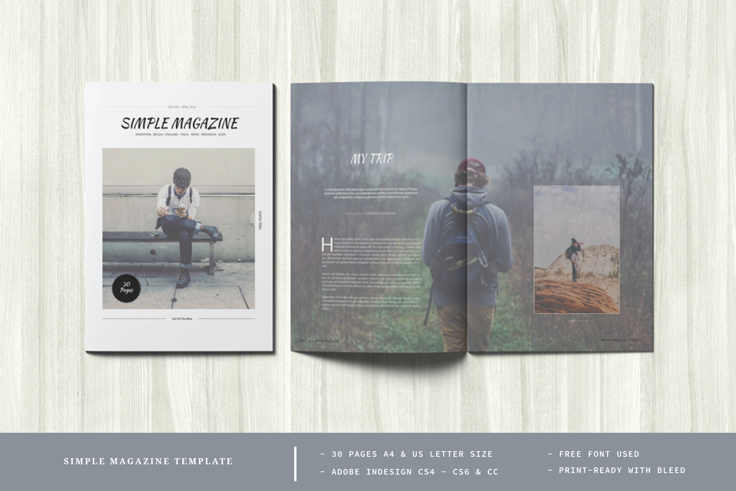 Simple Magazine Template, a Magazine Template by Alhaytar