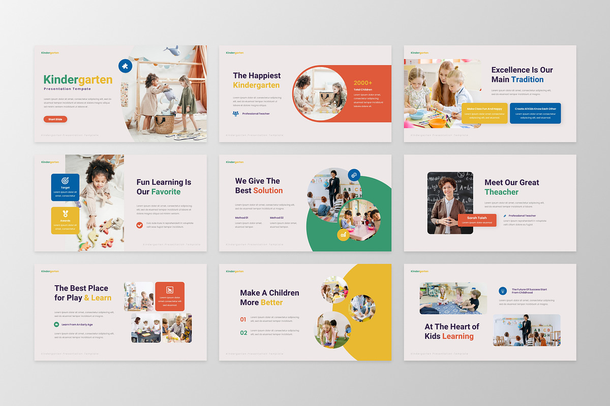 Kindergarten Google Slide Template, a Presentation Template by ...