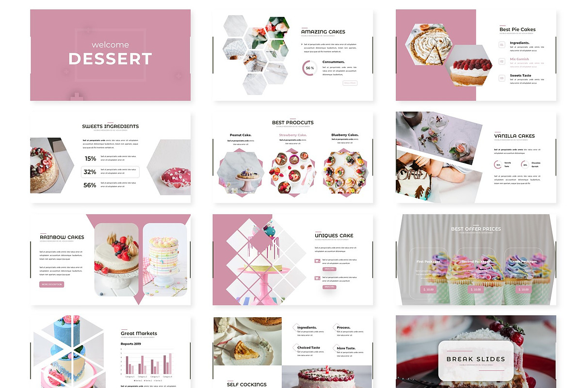 Dessert - Powerpoint Template, a Presentation Template by AQR Studio
