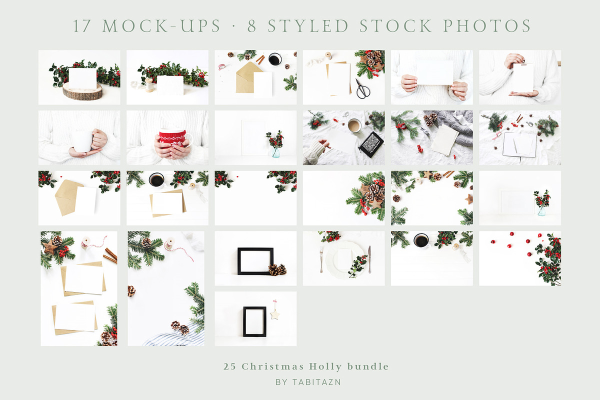 25 Holly Christmas mockups & photos, a Cups & Container Mockup by ...