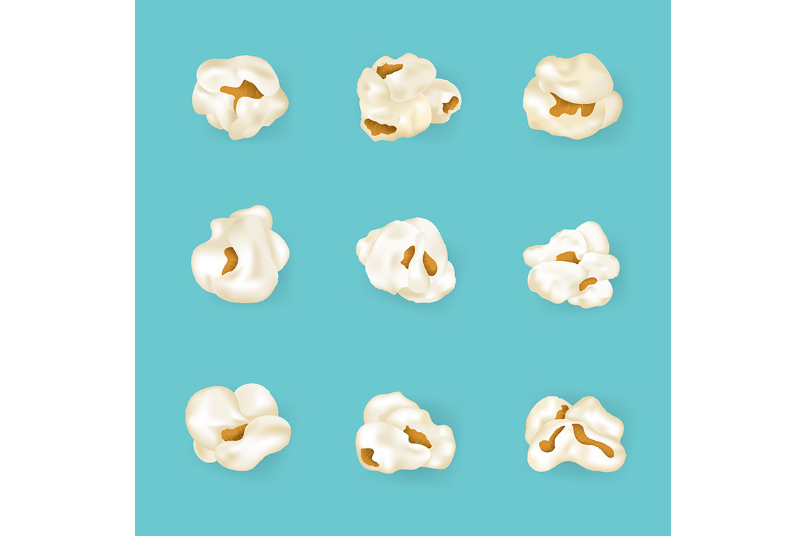 Realistic 3d Element Popcorn Set, a Decorative Illustration by Bigmouse_art