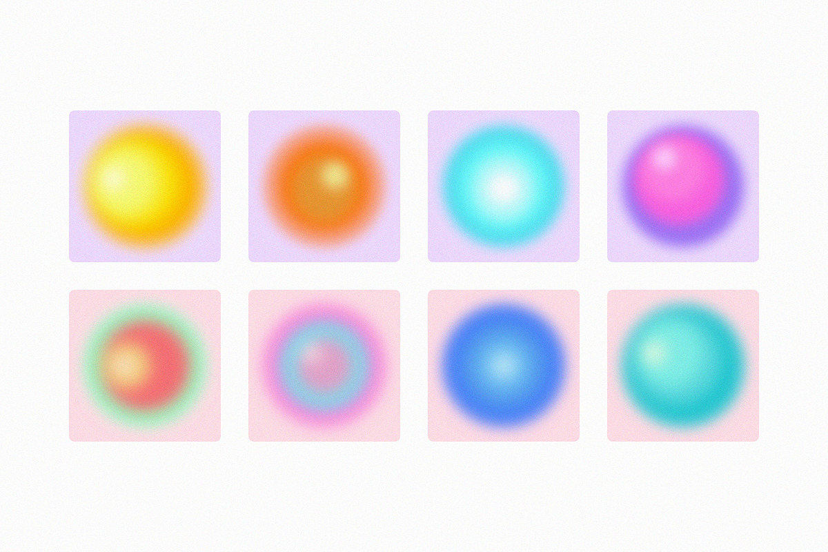 Round Circle Gradient Textures Pack, a Texture Graphic by pixelbuddha ...