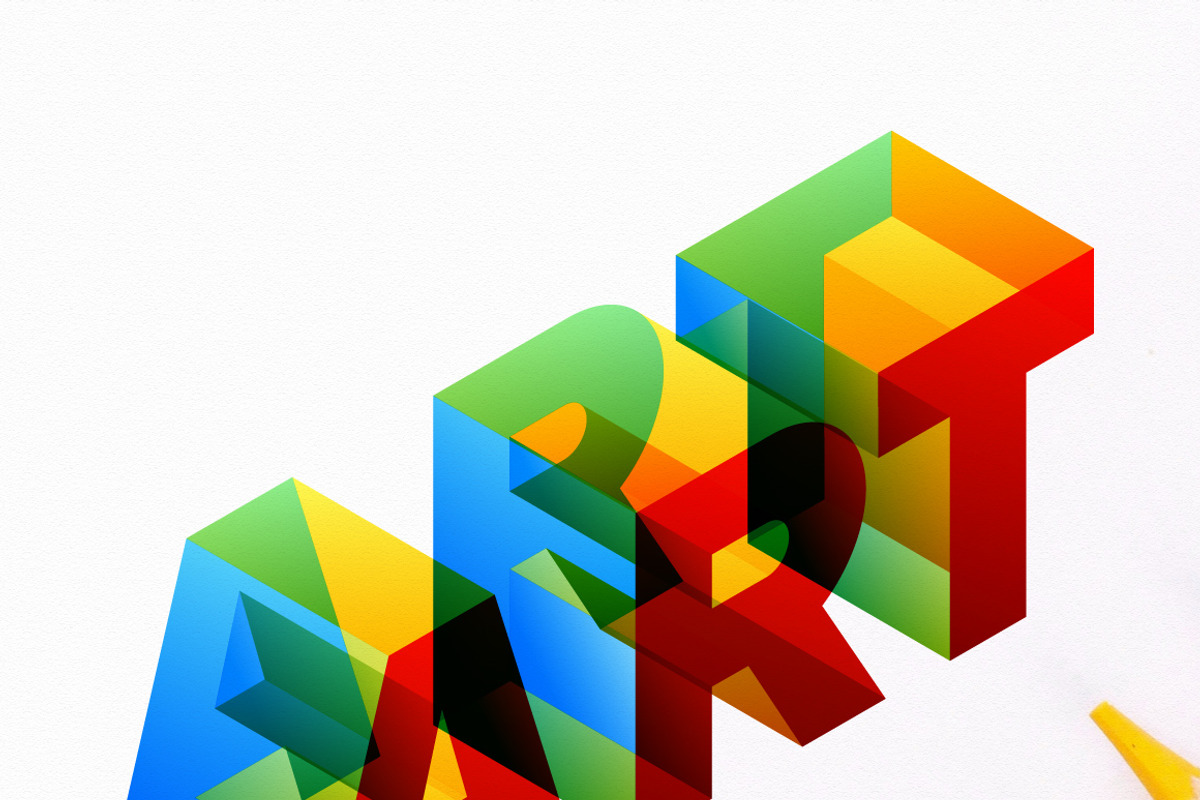 Vector colored isometric alphabet, an Object Graphic by popskraft