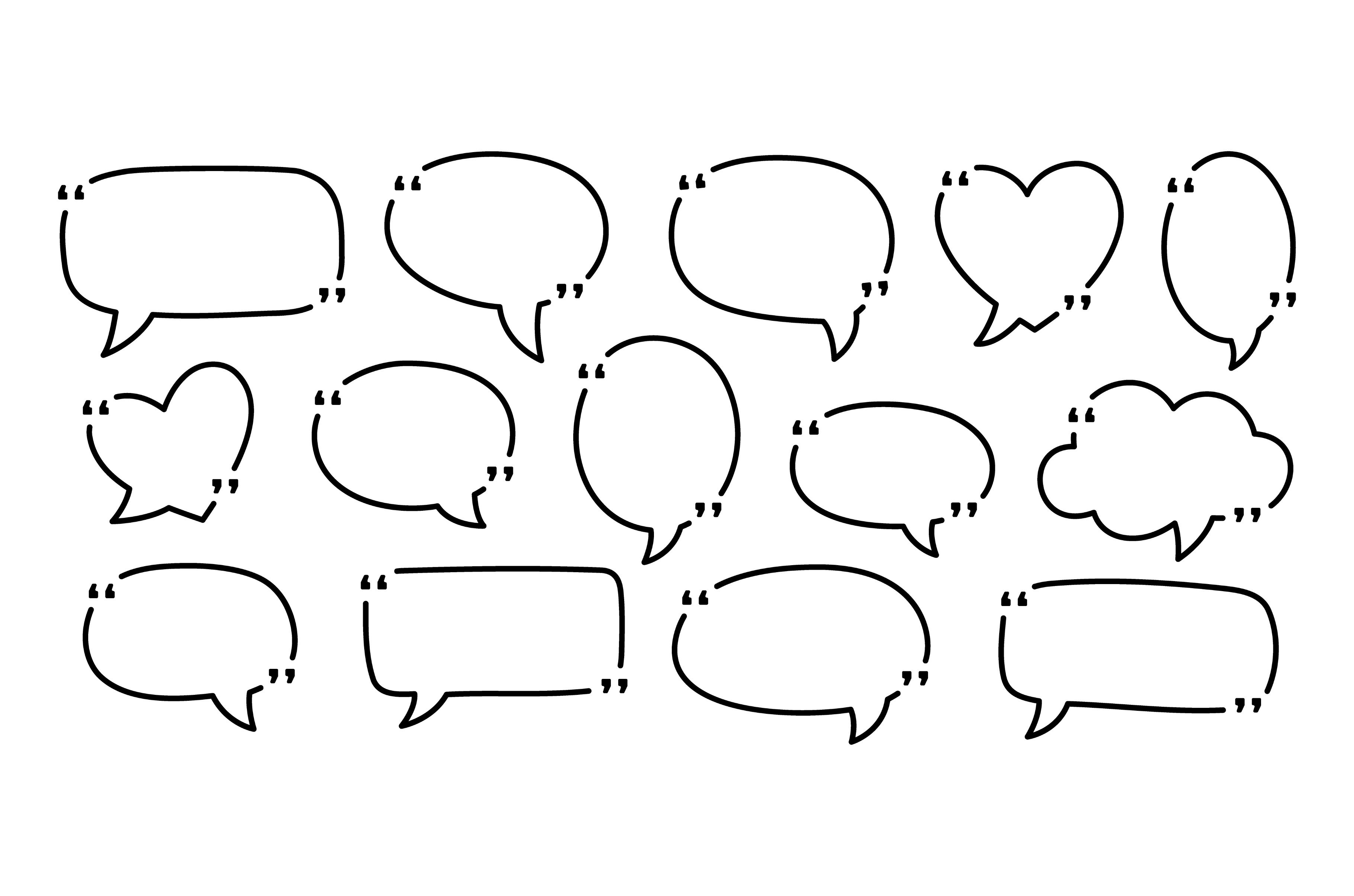 Outline speech bubbles with, an Object Illustration by GraphiShop