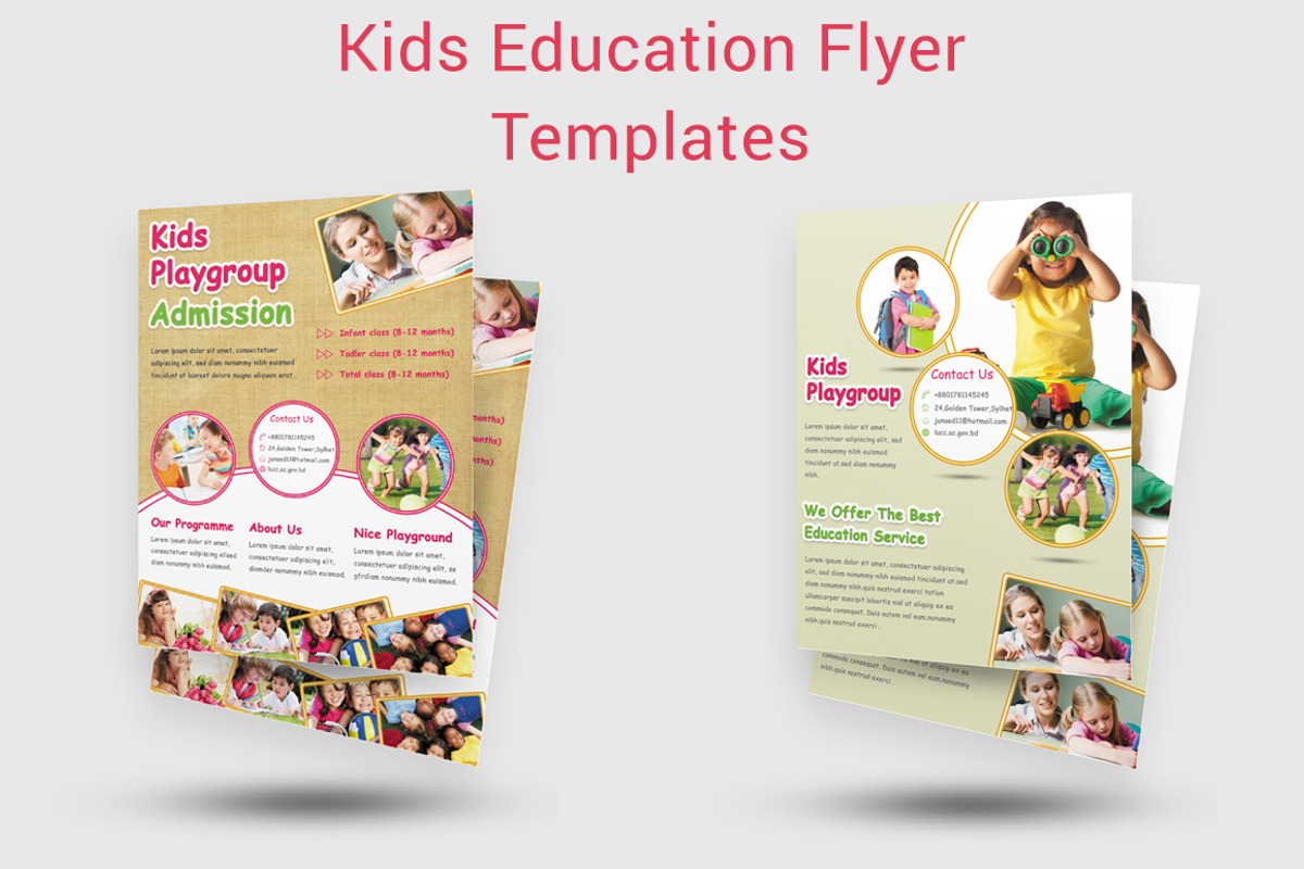 Kids Education Flyer Templates, a Flyer Template by DeviserWeb