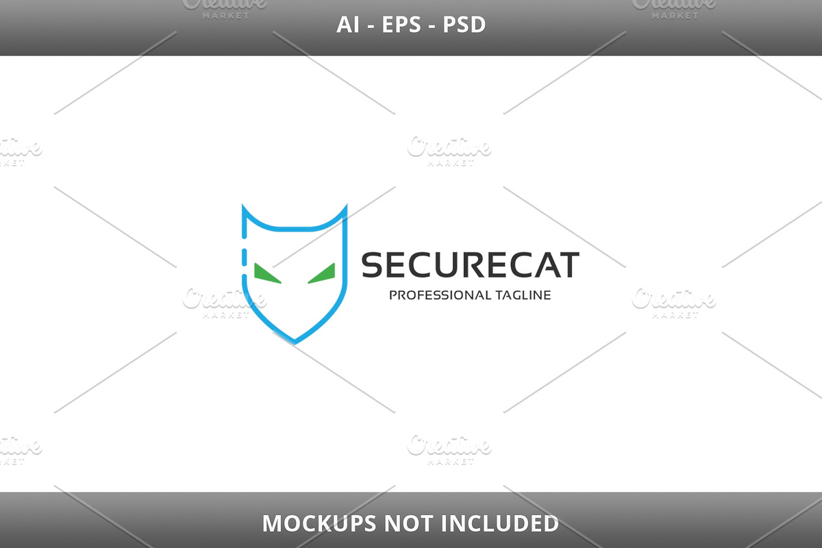 Secure Cat Logo, a Branding & Logo Template by Design_Planet
