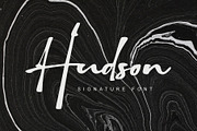 Hudson, a Script Font by alphArtype