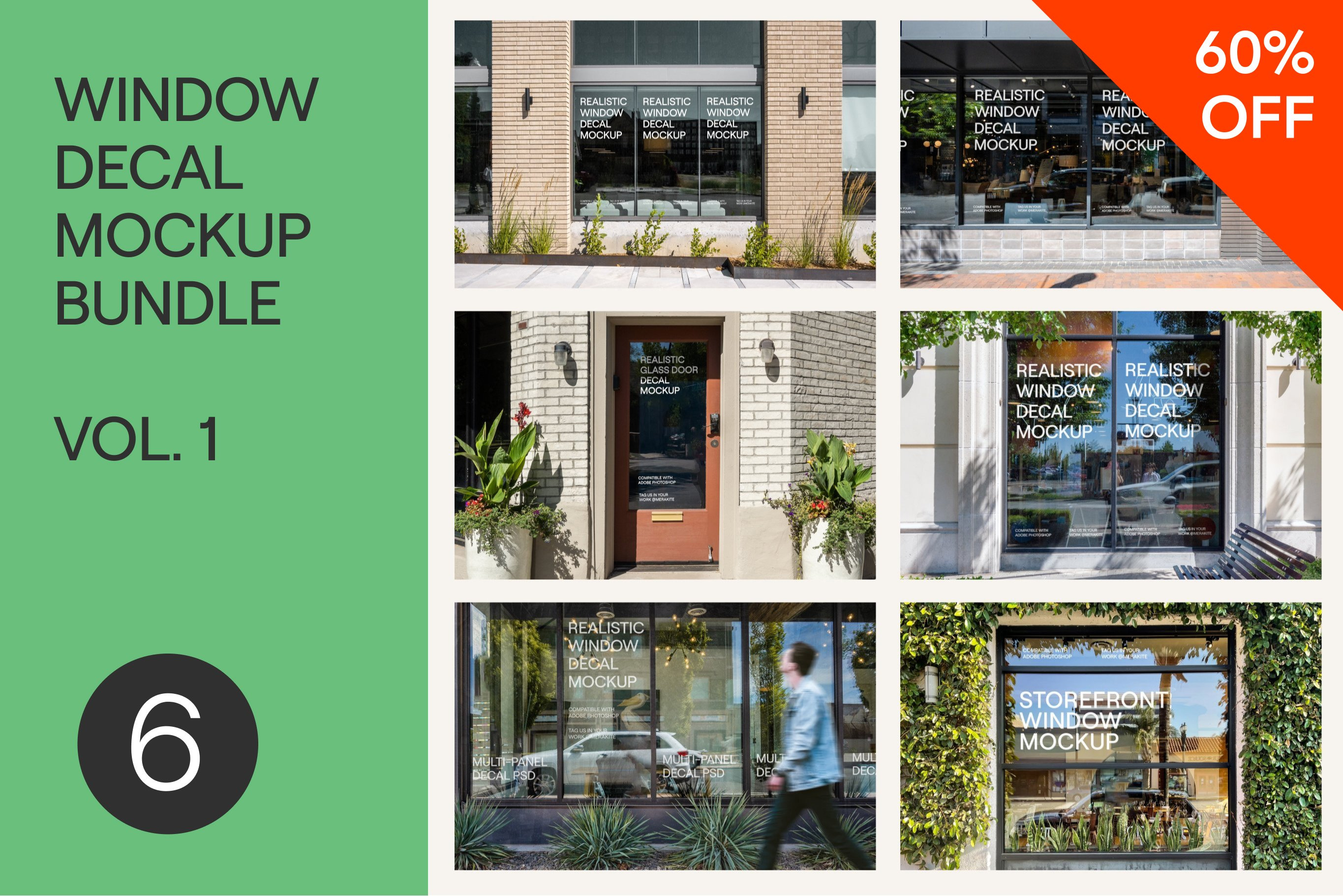 Storefront Window Decal Mockup Bundle