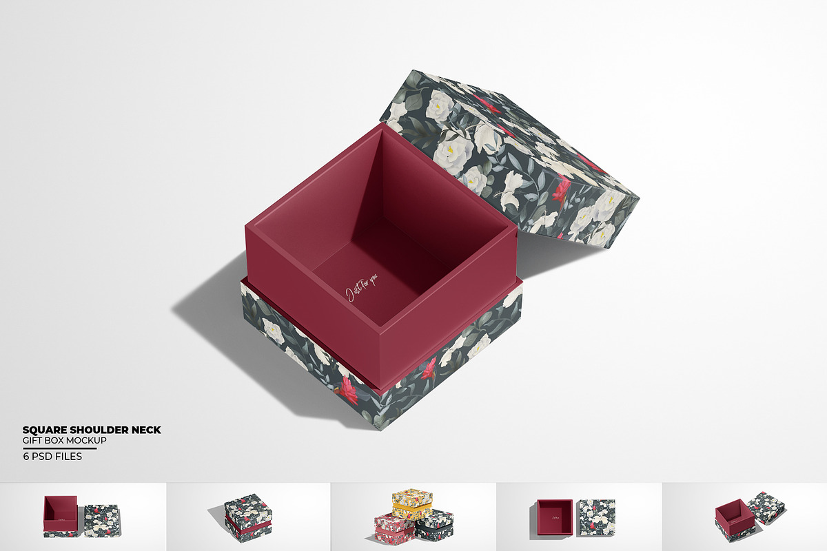 Square Shoulder Neck Box Mockup, a Packaging Mockup by Sheikhadesign
