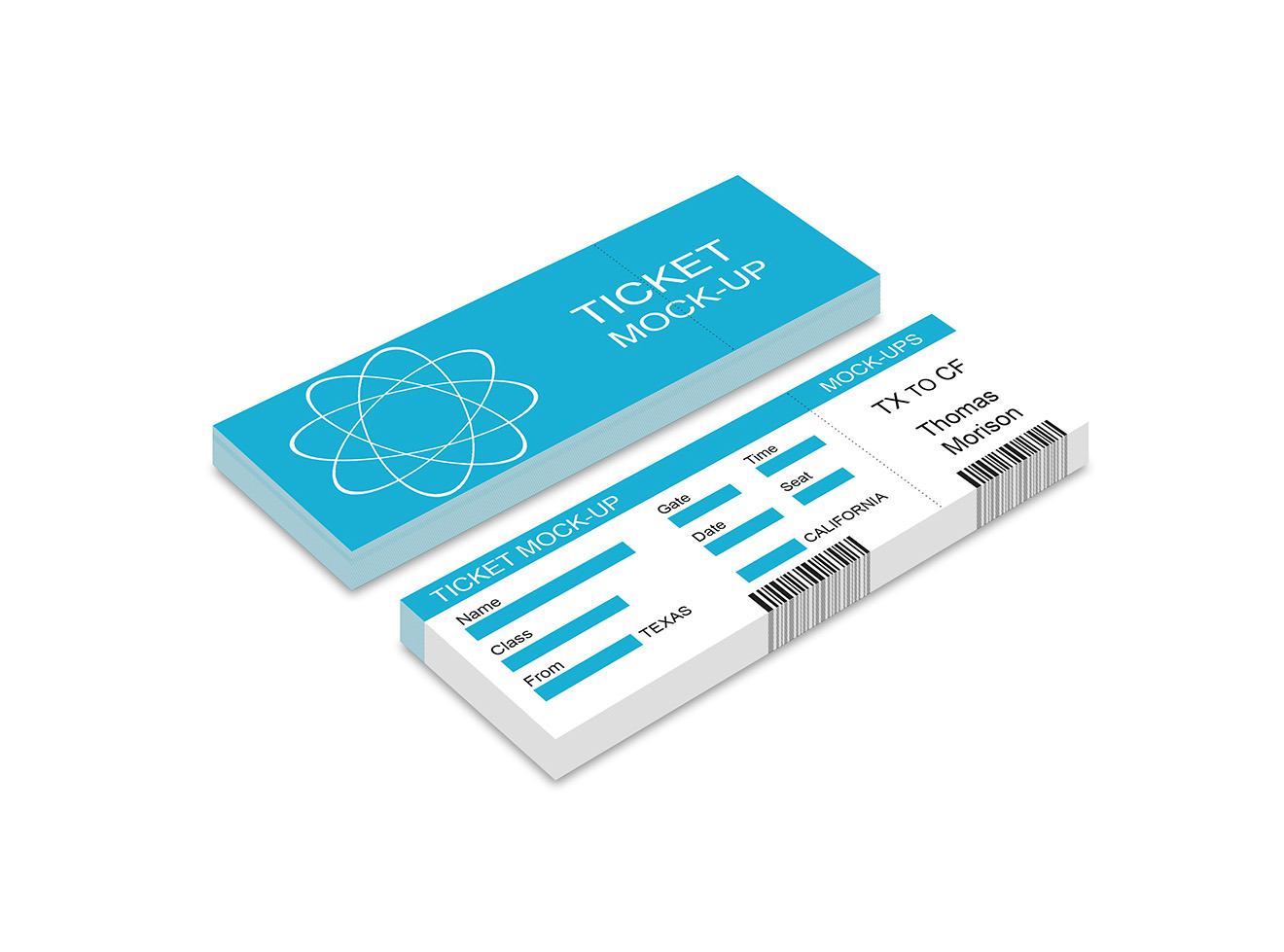 Ticket Mock-Up 21, a Print Template by Graphicsworld125