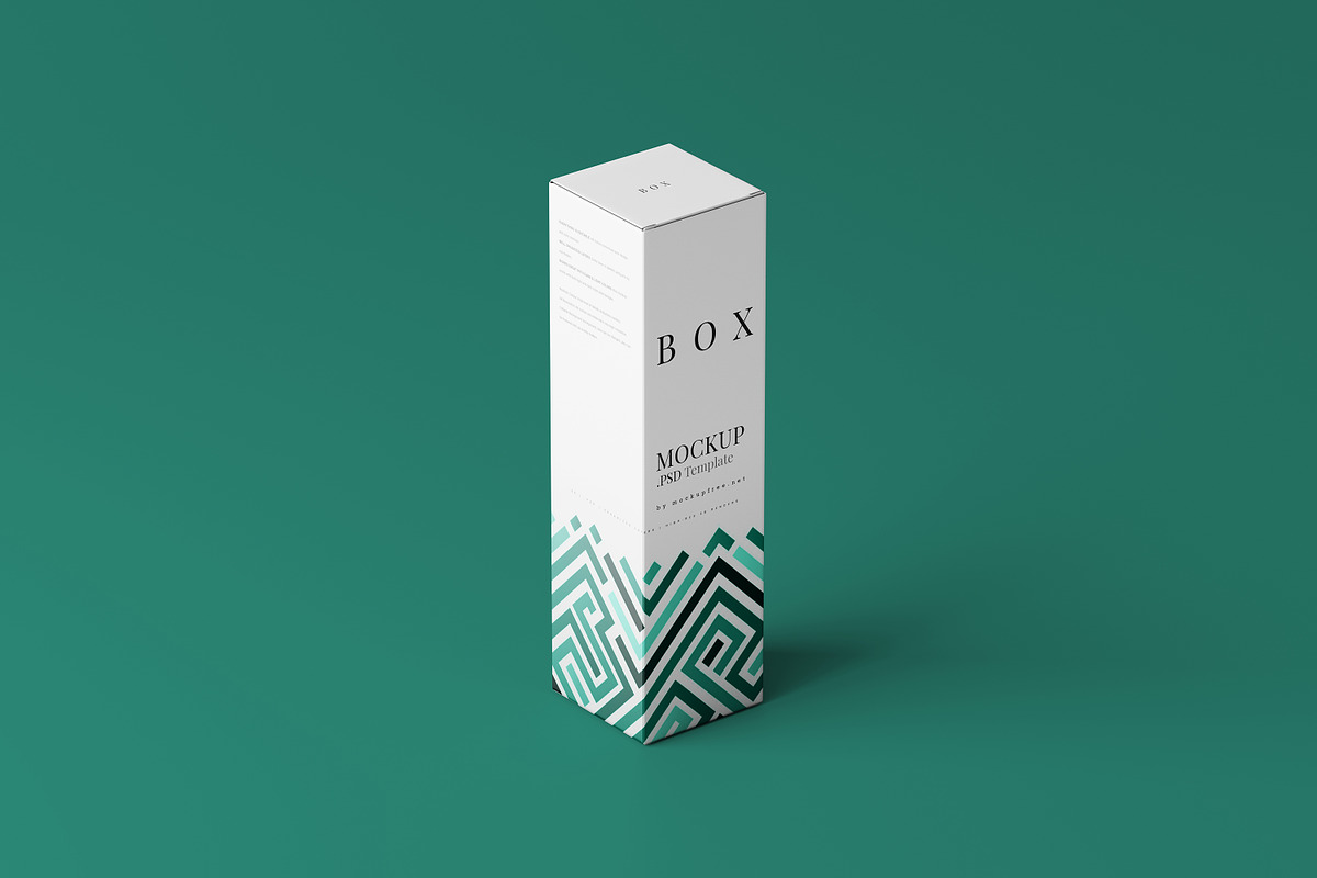Slim Tall Box Mockups, a Packaging Mockup by MockupFree.Net