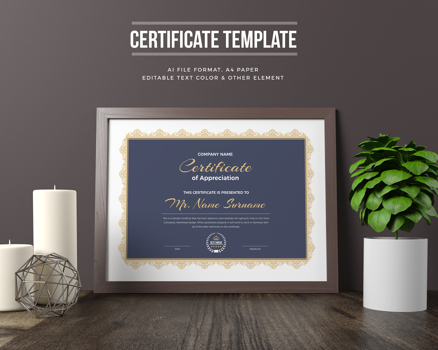 Certificate, a Templates & Theme by GenerousArt