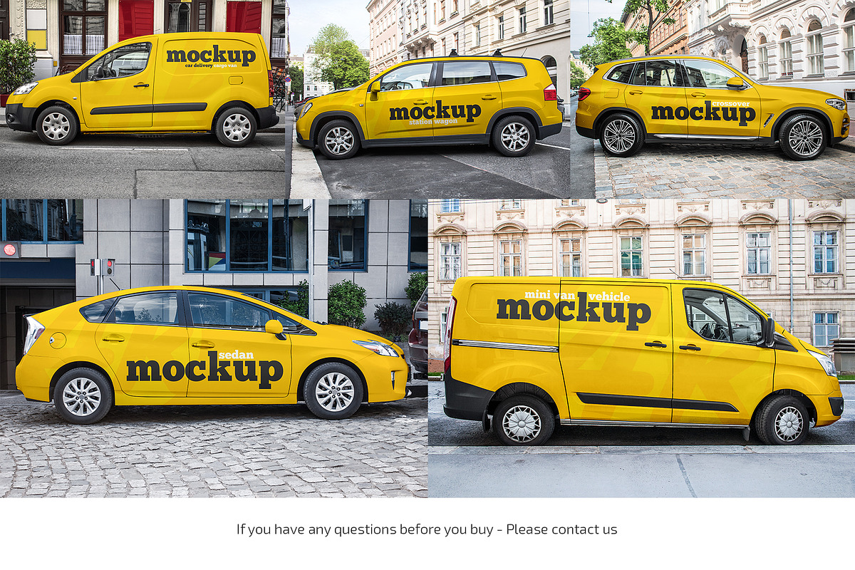 Car Mockup Set, an Advertising Mockup by Country4k | Creative Market