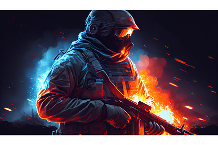 Soldiers on battlefield, a Texture Graphic by Neirfy