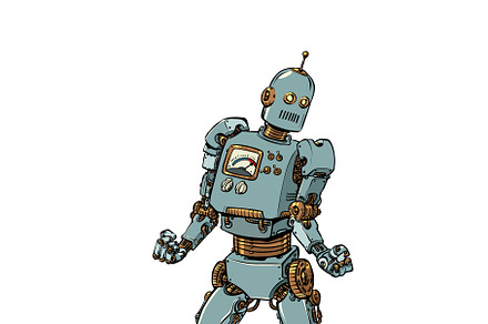 Dad and son robots, a Technology Illustration by studiostoks