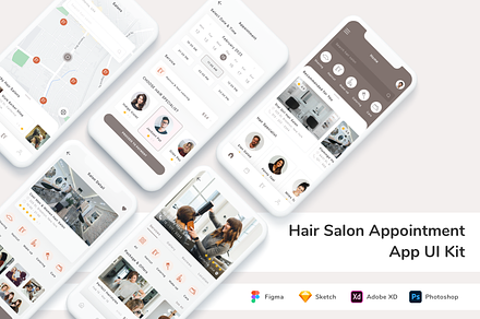 Natural Beauty & Spa Salon UI Kit | UI Kits and Libraries ~ Creative Market