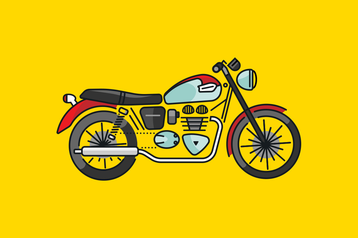 Motorcycle Illustration, a Graphic by Adam's Side Shop