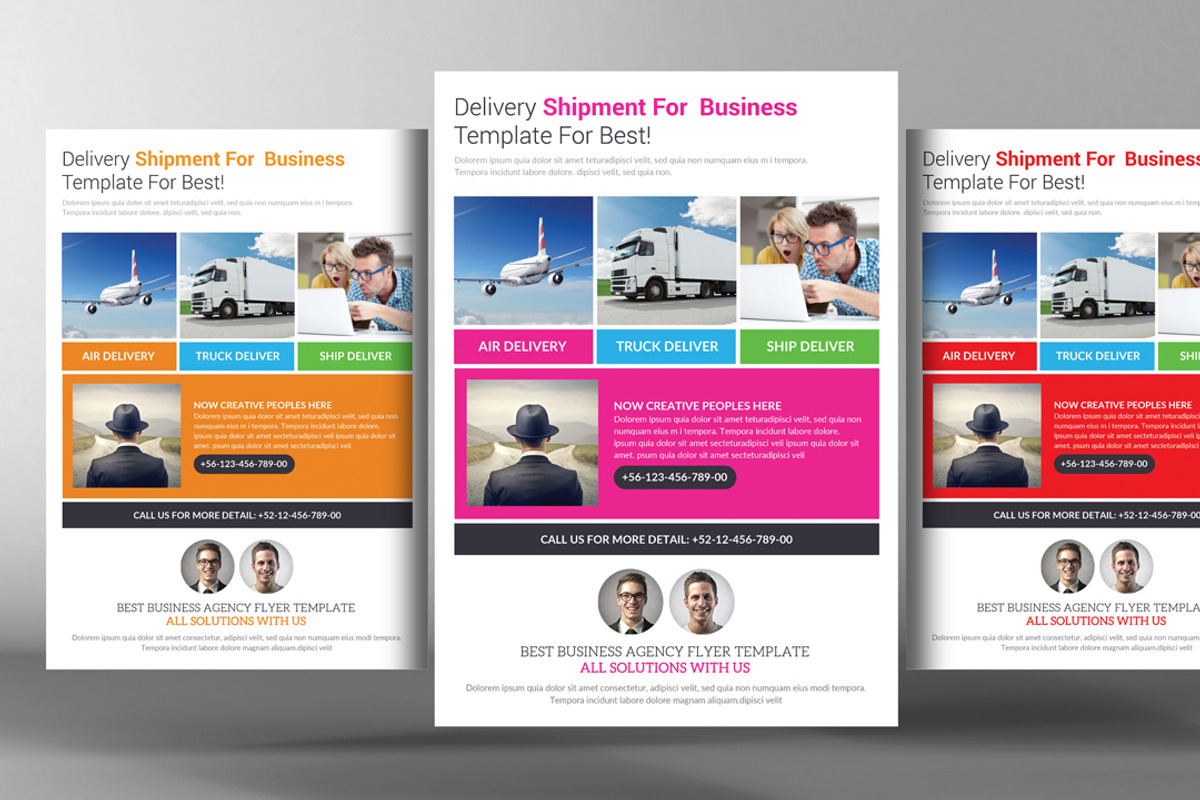 Delivery And Shipment Flyer Template, a Flyer Template by graphicforest