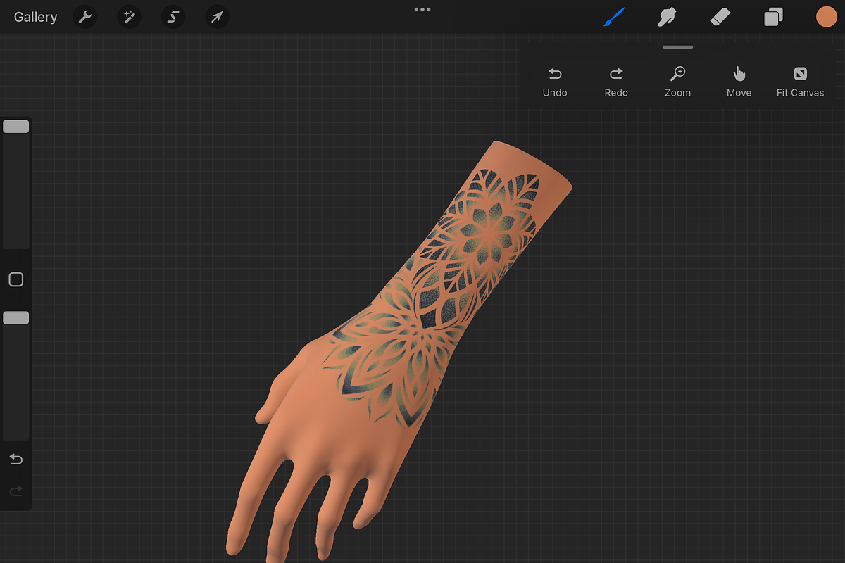 Procreate 3d Model - Right Arm Female