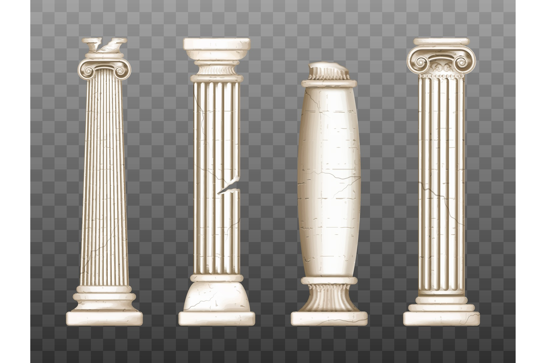 Baroque pillars, roman renaissance, an Illustration by art PVP - market