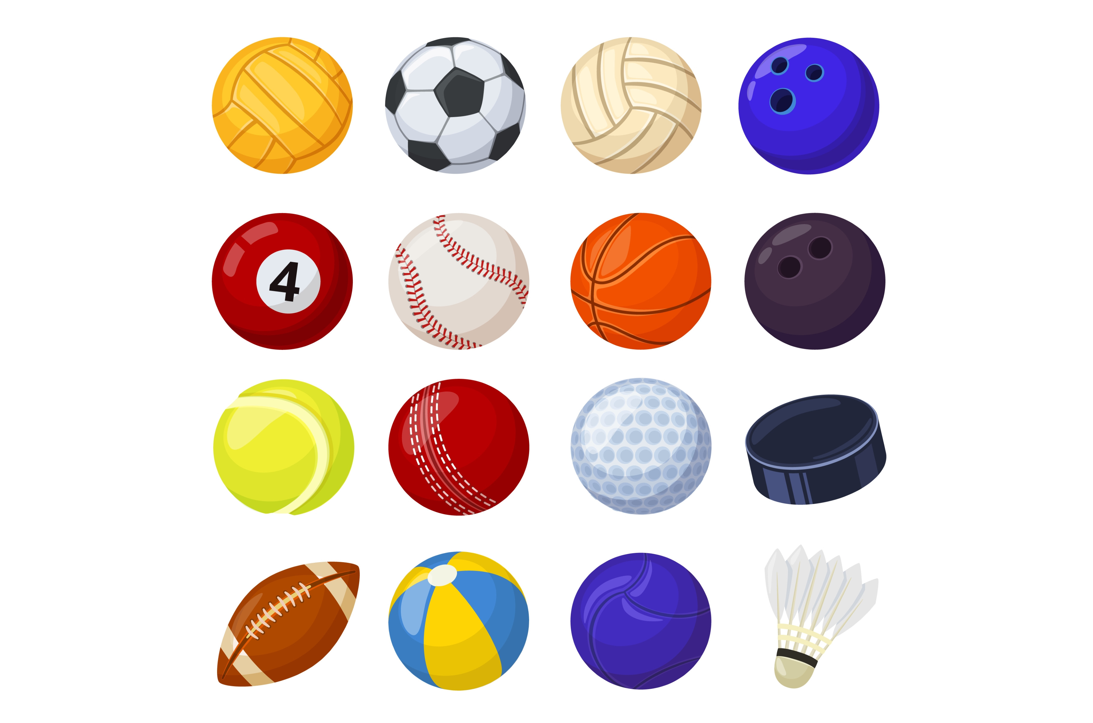 Cartoon sport balls, different, an Object Graphic by Frogella